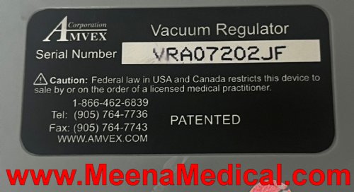 AMVEX Analog Continuous Vacuum Regulator - Pre-Owned in Excellent Condition