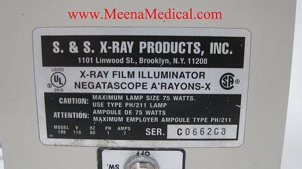 S&S X-Ray Bright Spot Lamp Model 188